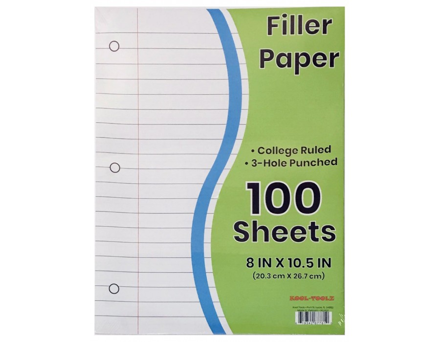 Wholesale Filler Paper College Ruled 100 Sheets