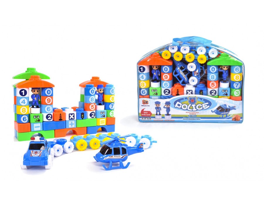 91 Pc. Police Blocks Set